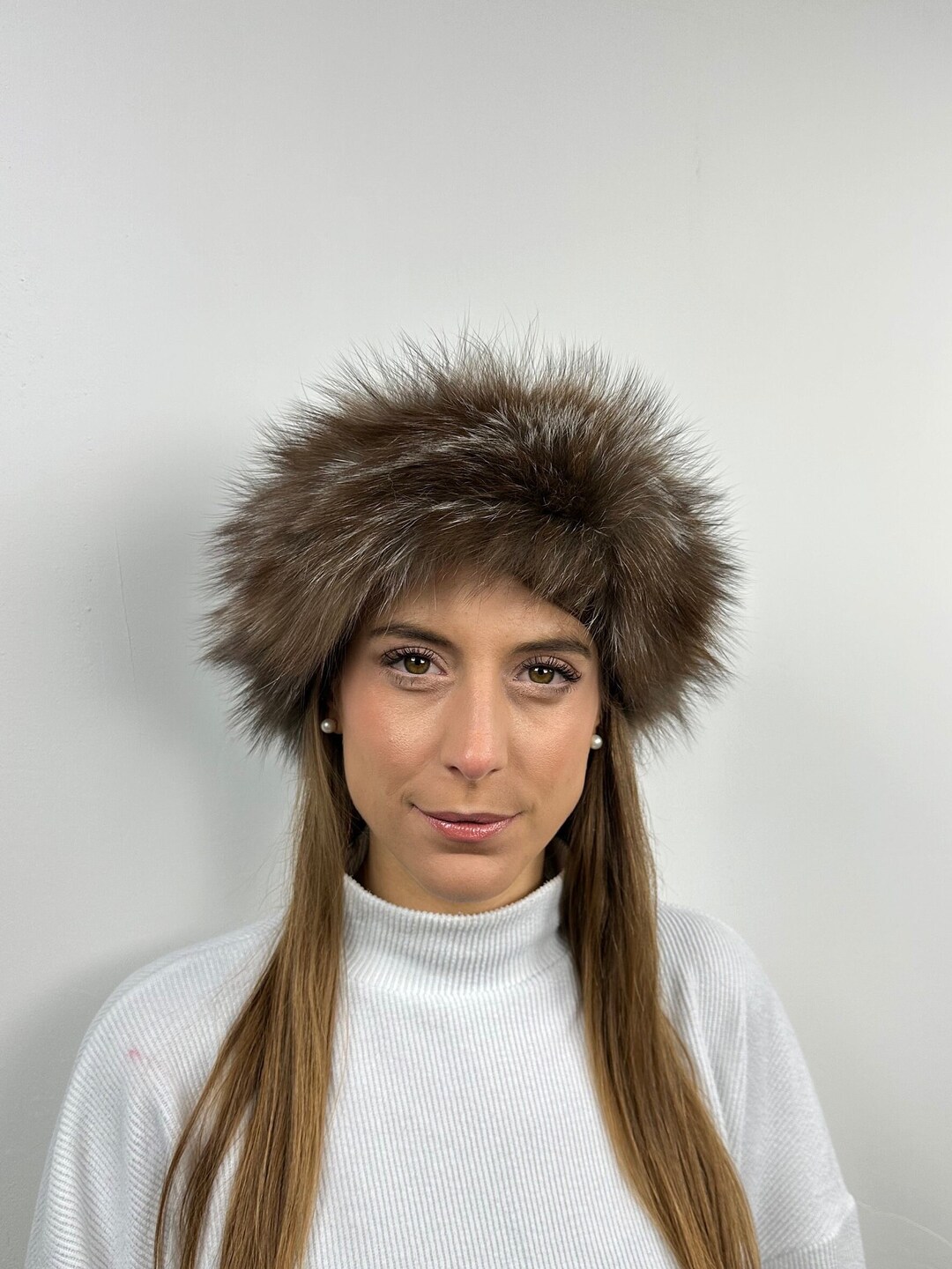 Fox Fur Headband, Crystal Real Fox Fur Headband, Fox Fur Accessory ...