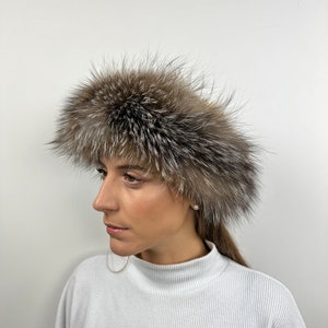 Fox Fur Headband, Crystal Real Fox Fur Headband, Fox Fur Accessory - Etsy