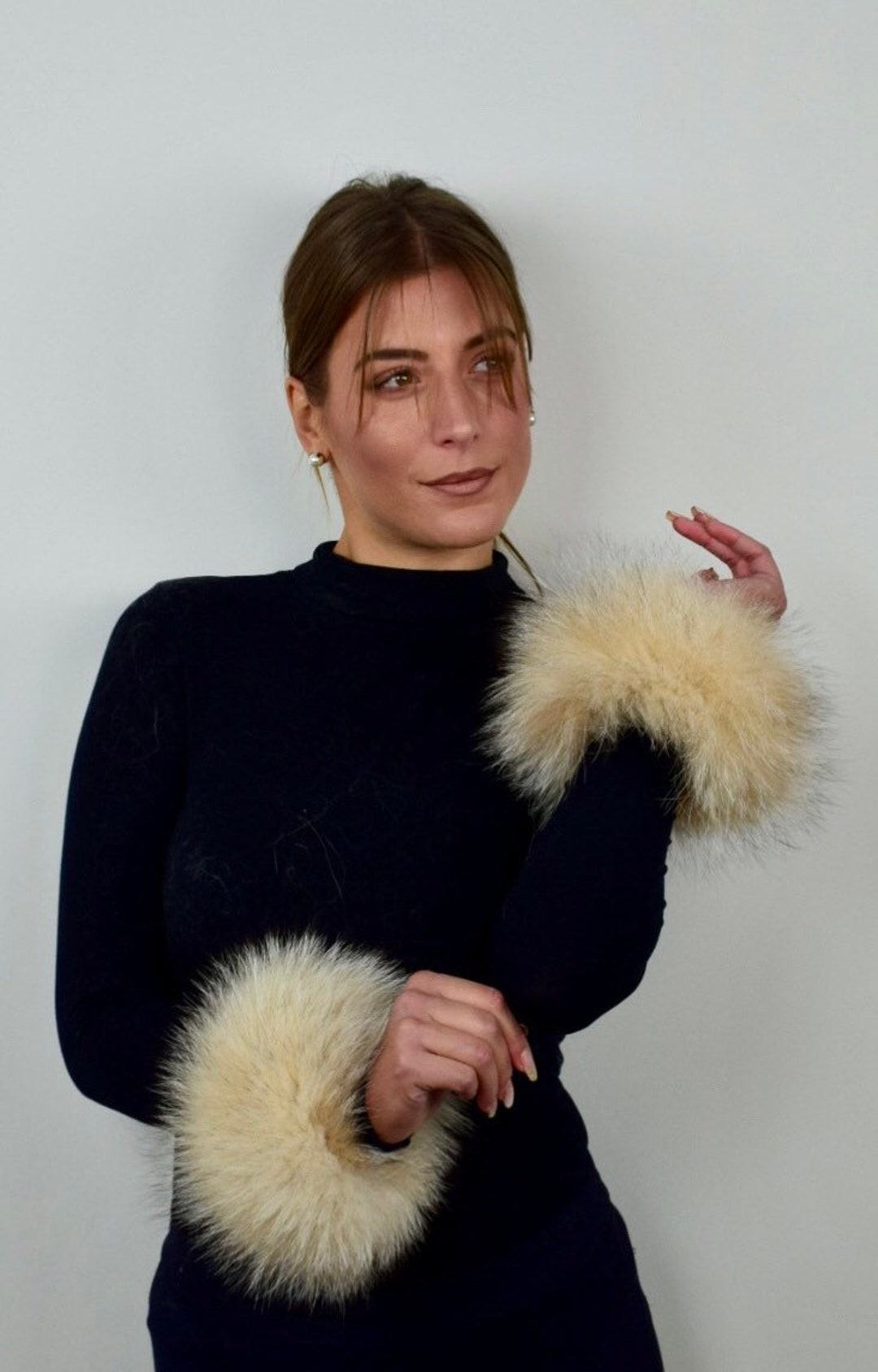Fur Cuffs, Crystal Fox Cuffs, Real Fur Cuffs - Etsy