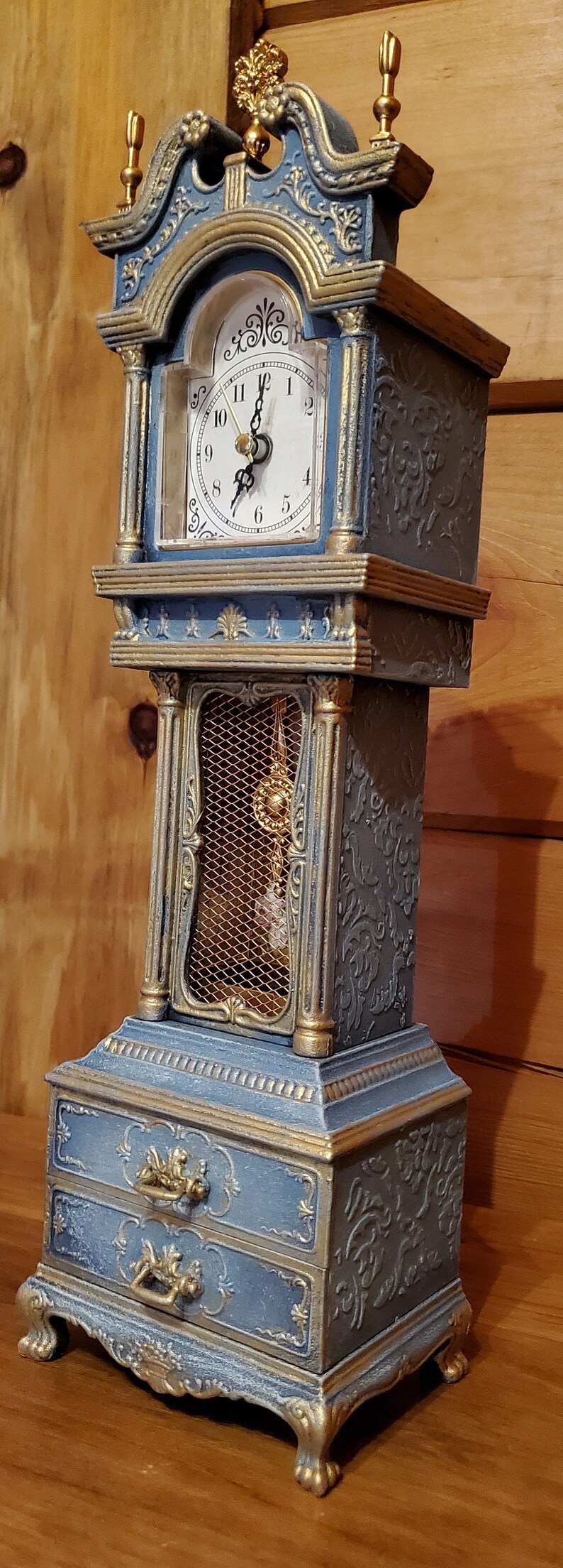 Refinished Musical Tabletop plastic Grandfather Clock - Etsy