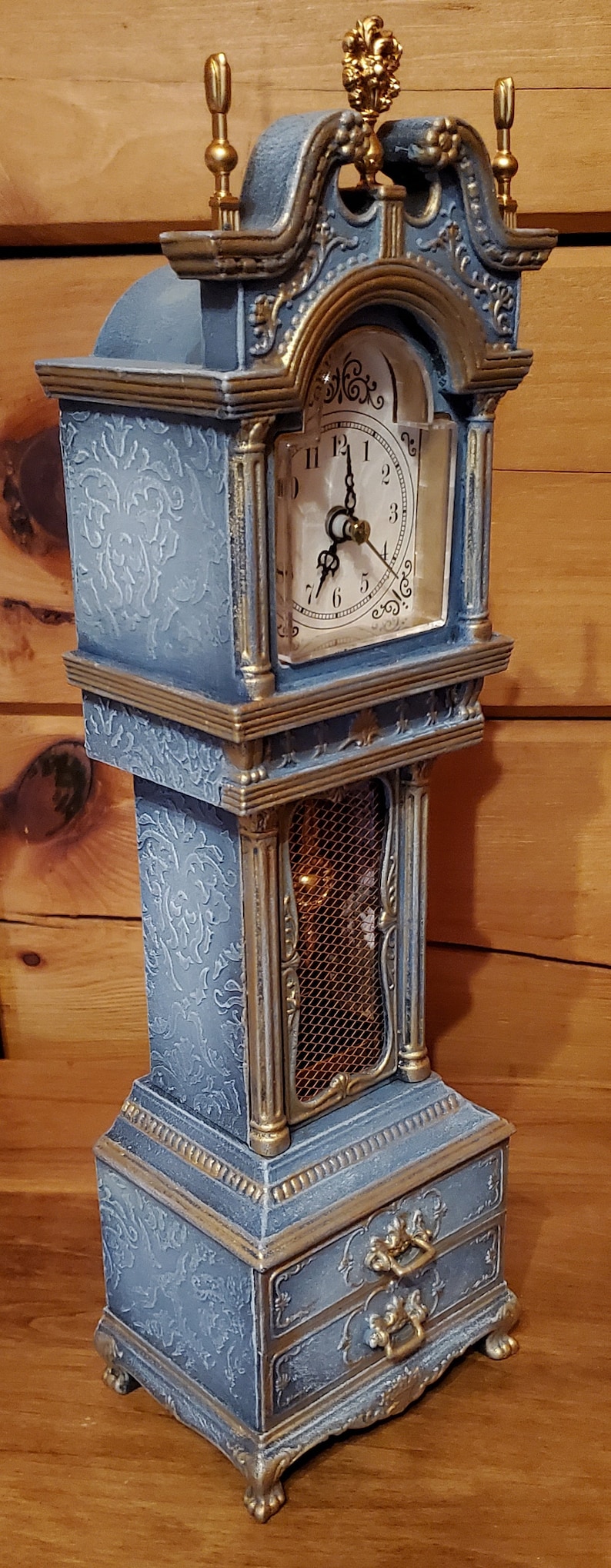 Refinished Musical Tabletop plastic Grandfather Clock - Etsy