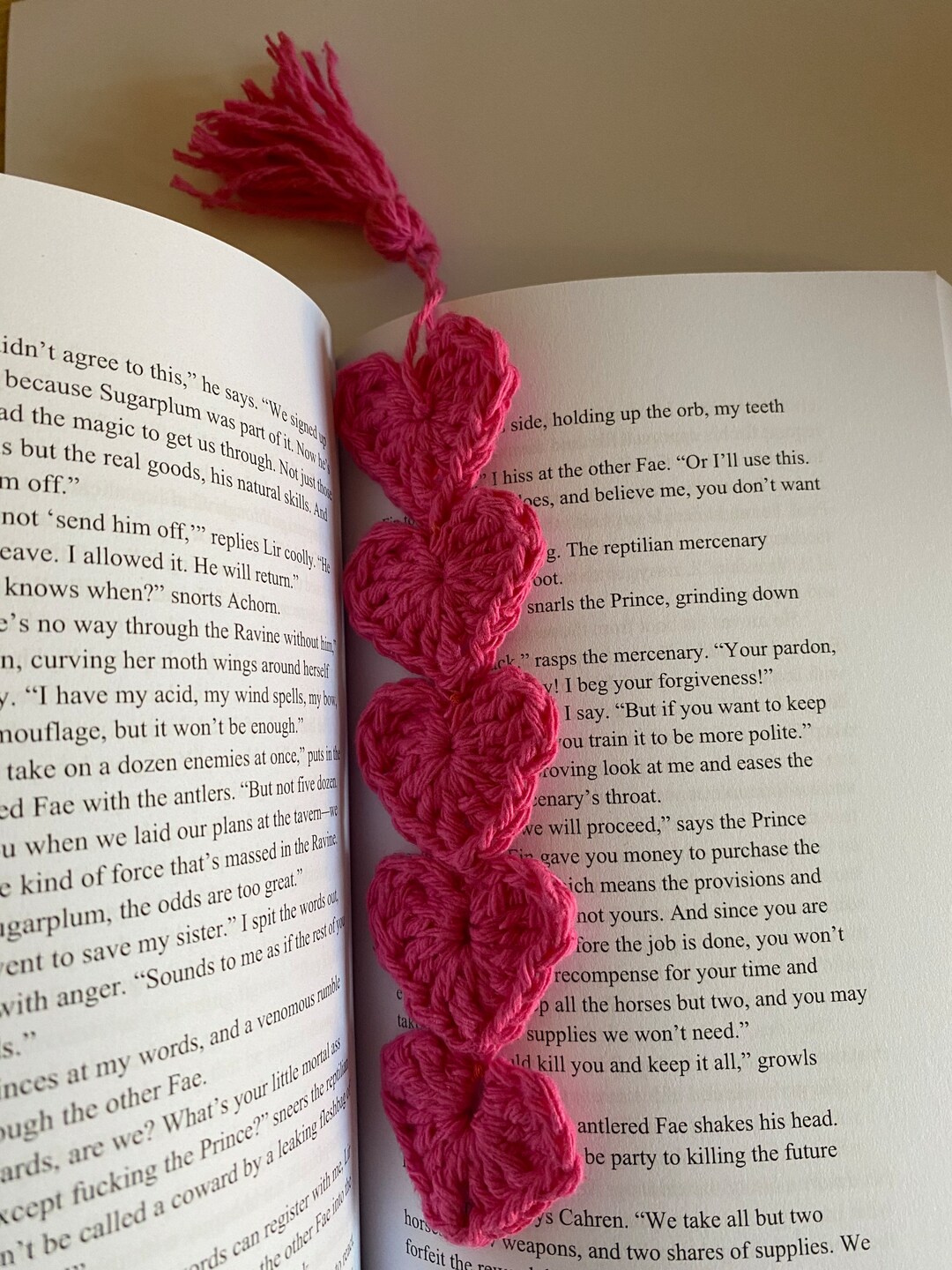 Crochet Heart Bookmark Valentines Gift - Etsy