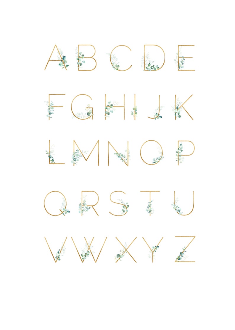 Alphabet Digital Download Instant Printable Artwork - Etsy