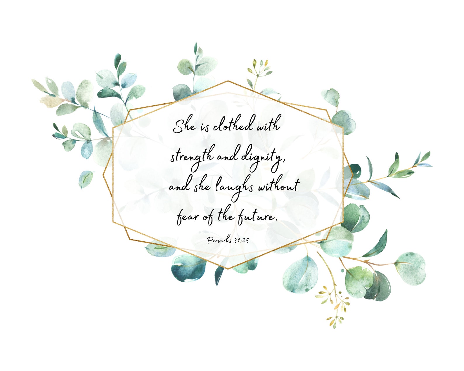 Proverbs 31:25 Digital Download; Instant Printable Artwork - Etsy