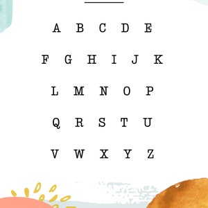 Alphabet Digital Download, Instant Printable Alphabet Nursery Wall ...