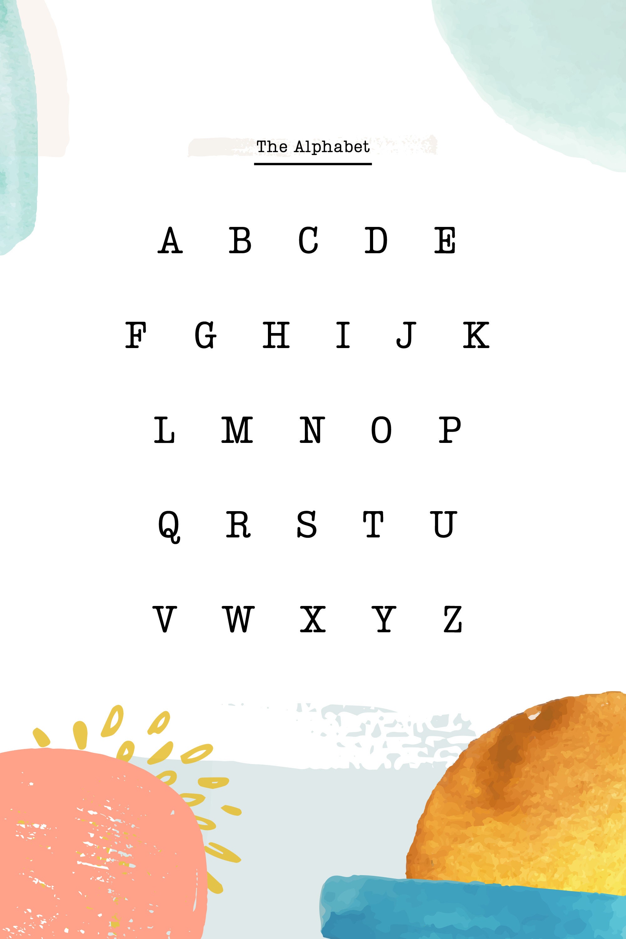 Alphabet Digital Download Instant Printable Alphabet Nursery - Etsy