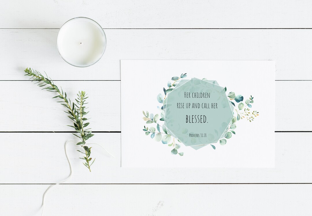 Proverbs 31:28 Digital Download; Instant Printable Artwork - Etsy
