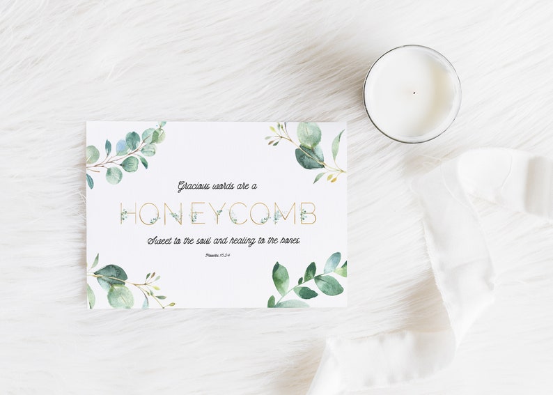 Proverbs 16:24 Digital Download; Instant Printable Artwork - Etsy