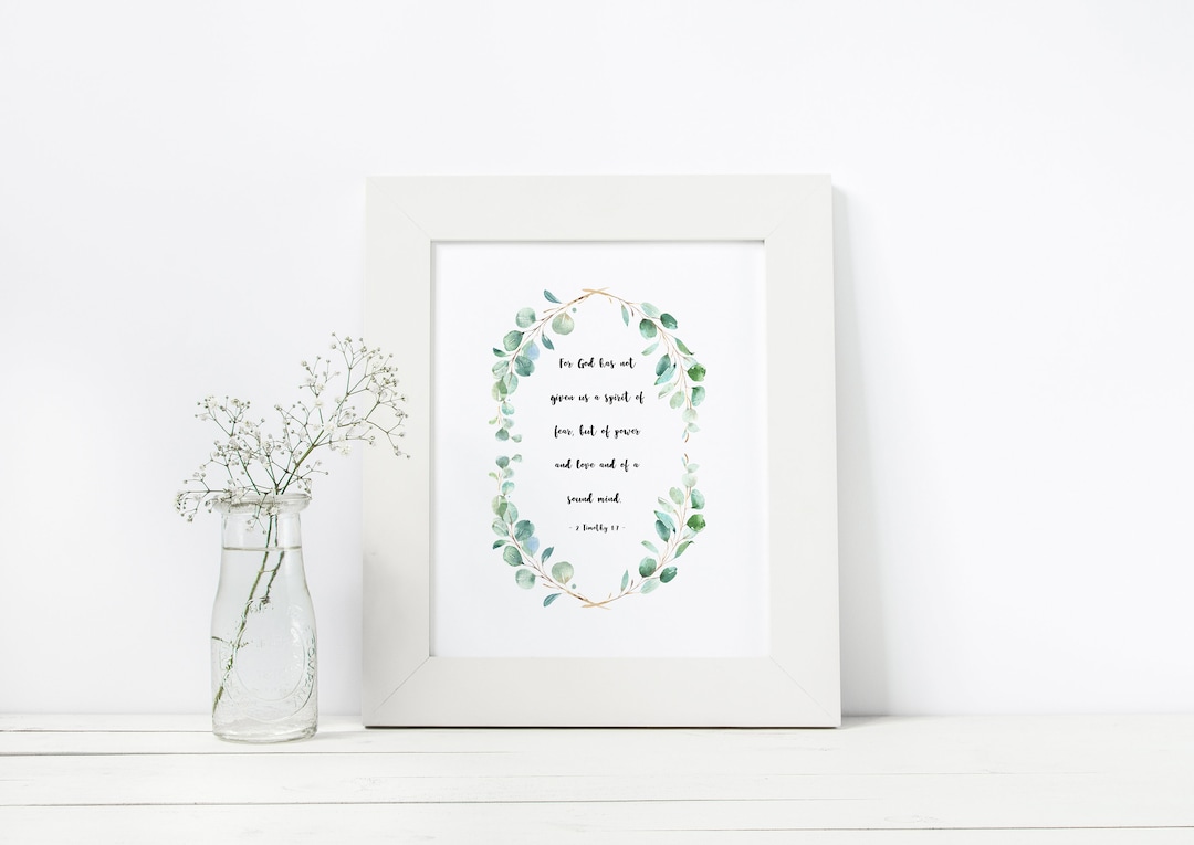 2 Timothy 1:7 Digital Download; Instant Printable Artwork - Etsy