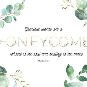 Proverbs 16:24 Digital Download; Instant Printable Artwork - Etsy
