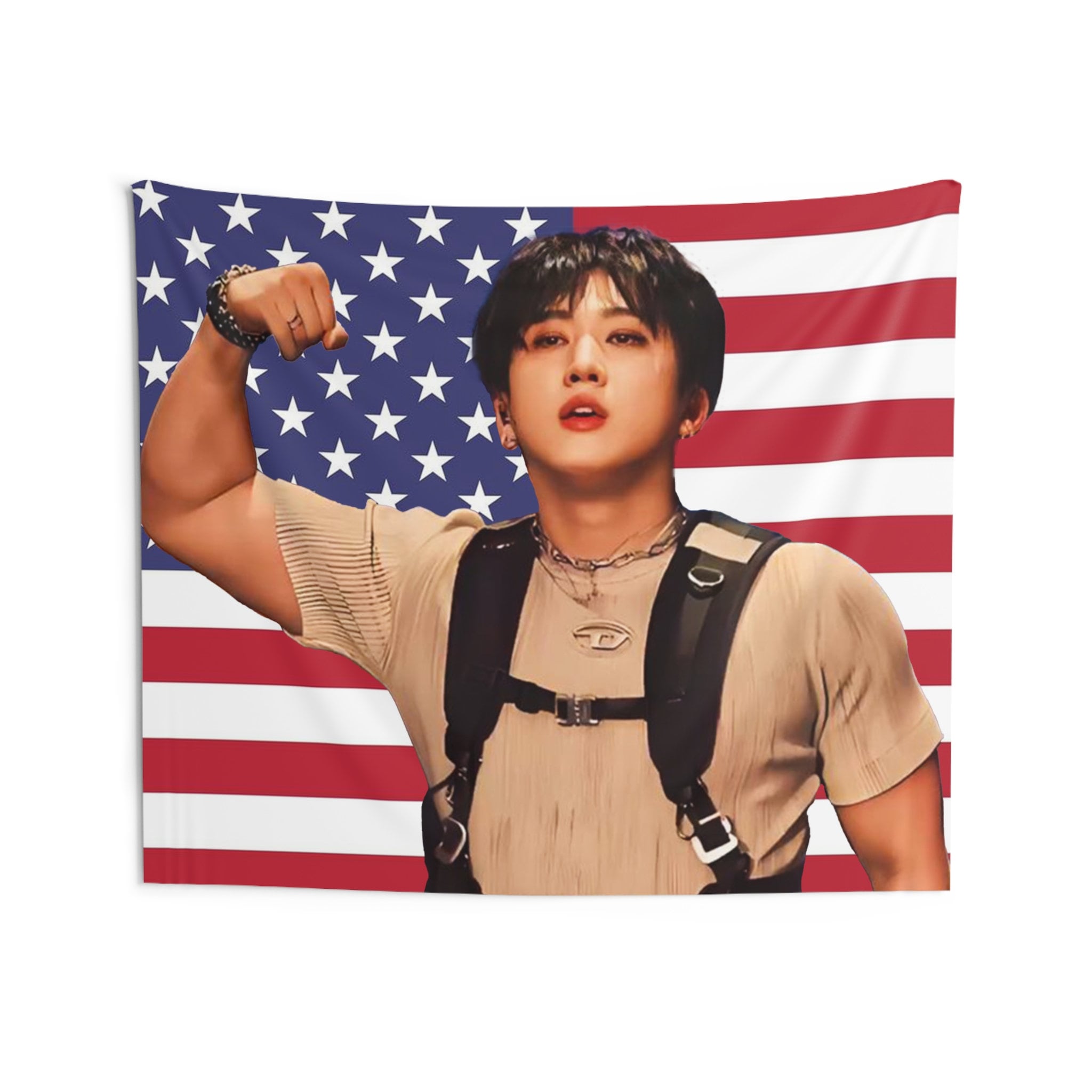 Stray Kids Changbin American Flag Skz Tapestry Gift for KPOP Fan - Etsy