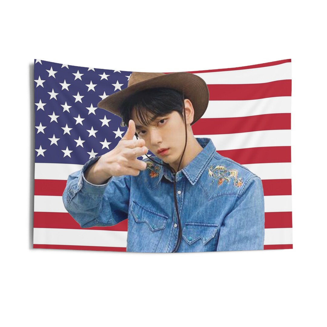Txt American Flag Soobin Tapestry Tomorrow X Together Merch for KPOP ...