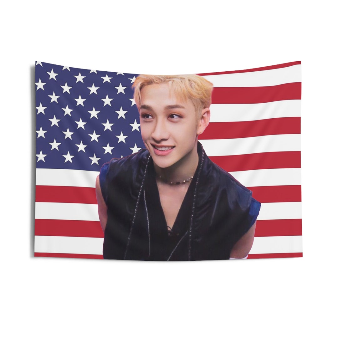 Stray Kids Bang Chan American Flag Skz Tapestry Gift for KPOP Fan - Etsy