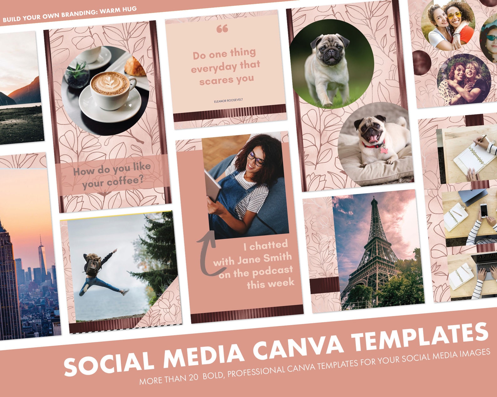 Social Media Template Bundle for Canva - Etsy