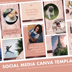 Social Media Template Bundle for Canva - Etsy