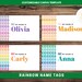 Girl Scout Rainbow Name Tags - Canva Template - Etsy