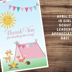 Girl Scout Leader Appreciation Card - Thank You - Etsy