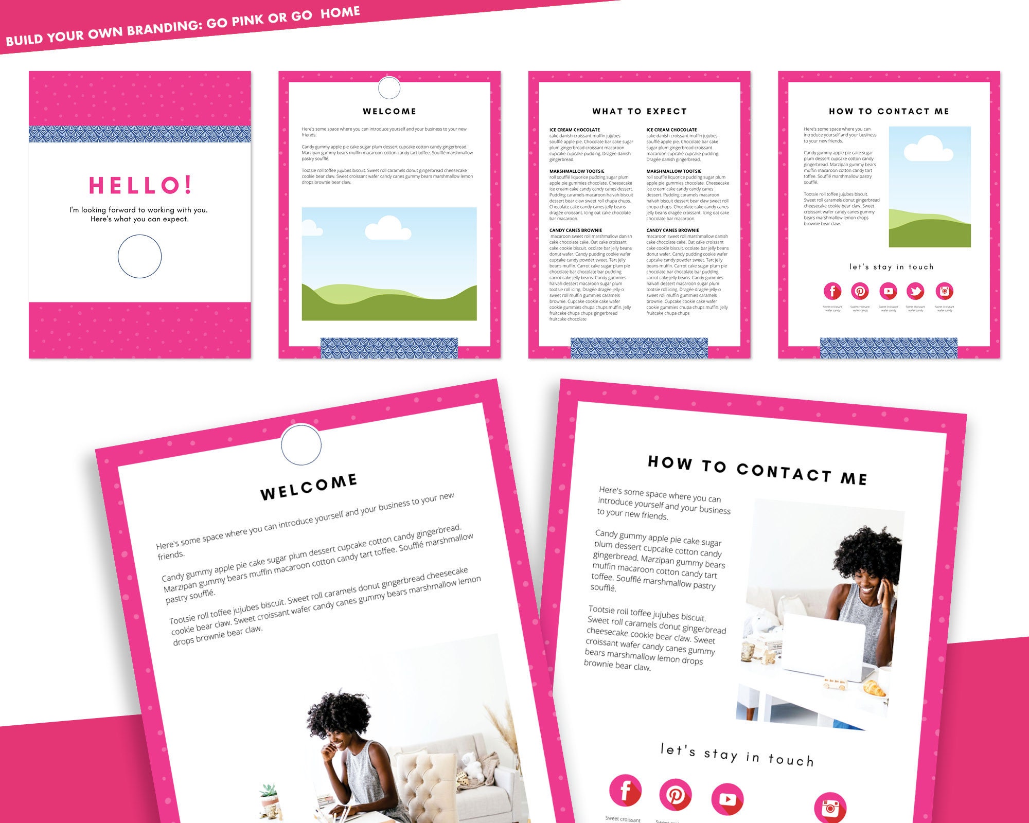 Welcome Kit Template for Canva 4 Page Designs - Etsy