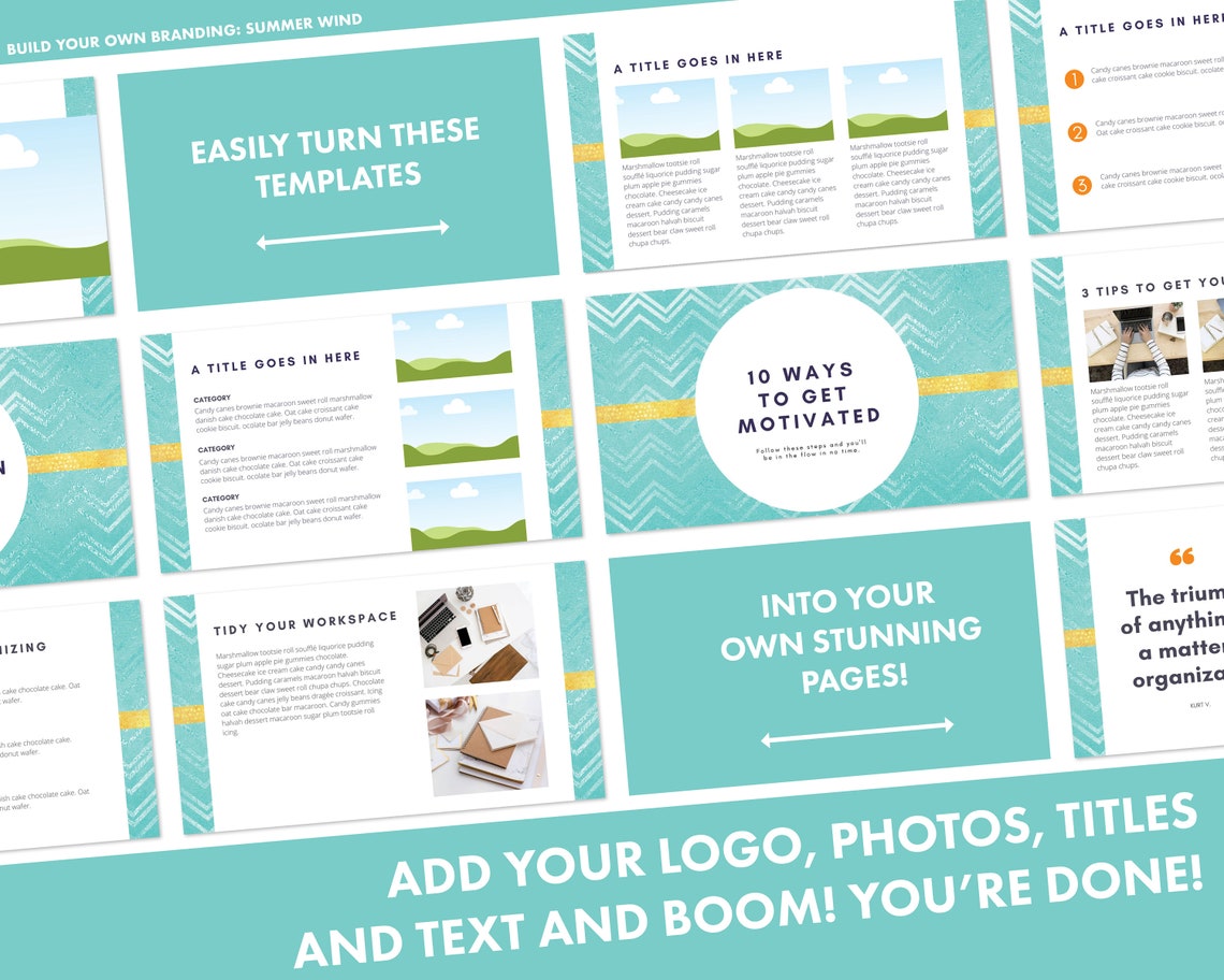 Presentation Slide Templates for Canva - Etsy