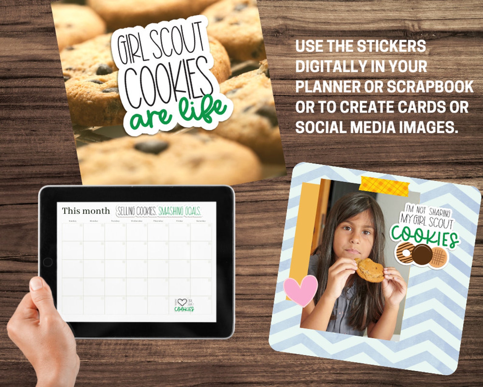 Girl Scout Cookie Digital Stickers | Etsy