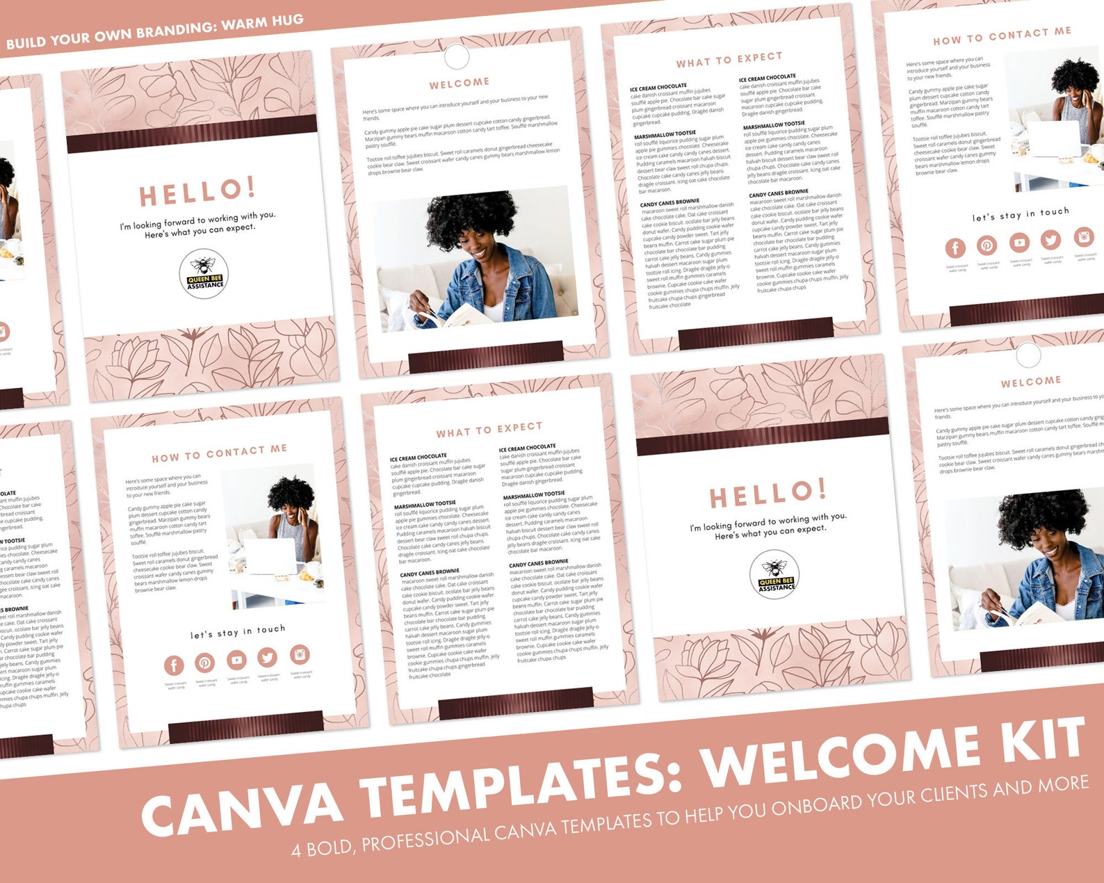 Welcome Template for Canva 4 Page Designs - Etsy