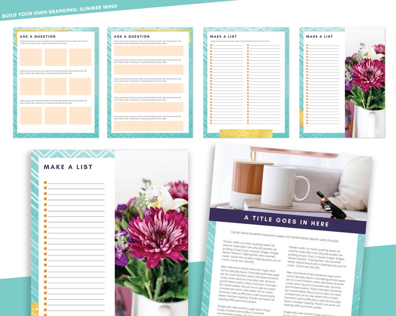 Workbook Template for Canva 20 Page Designs | Etsy