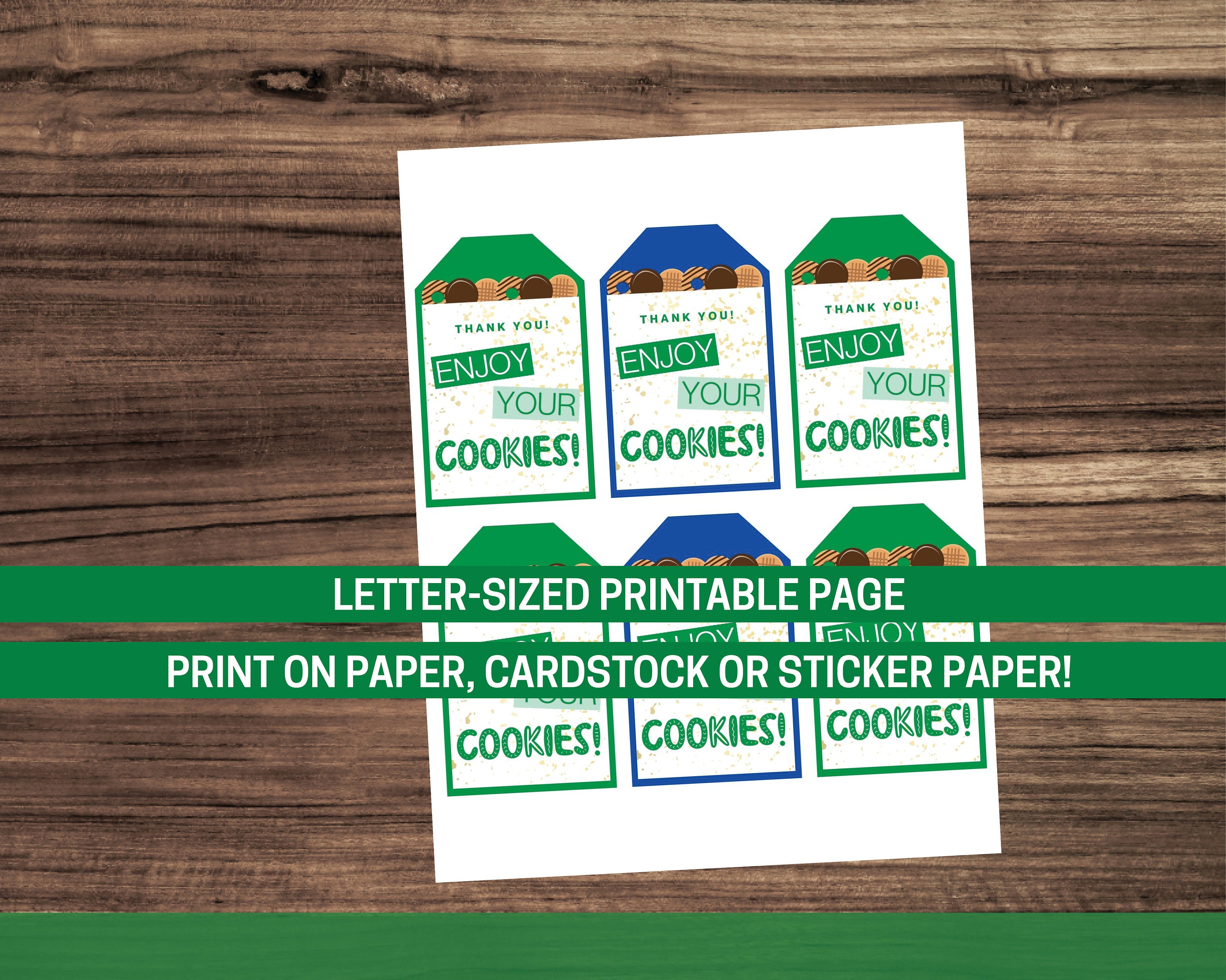 Girl Scout Cookie Thank You Tag Printables - Etsy