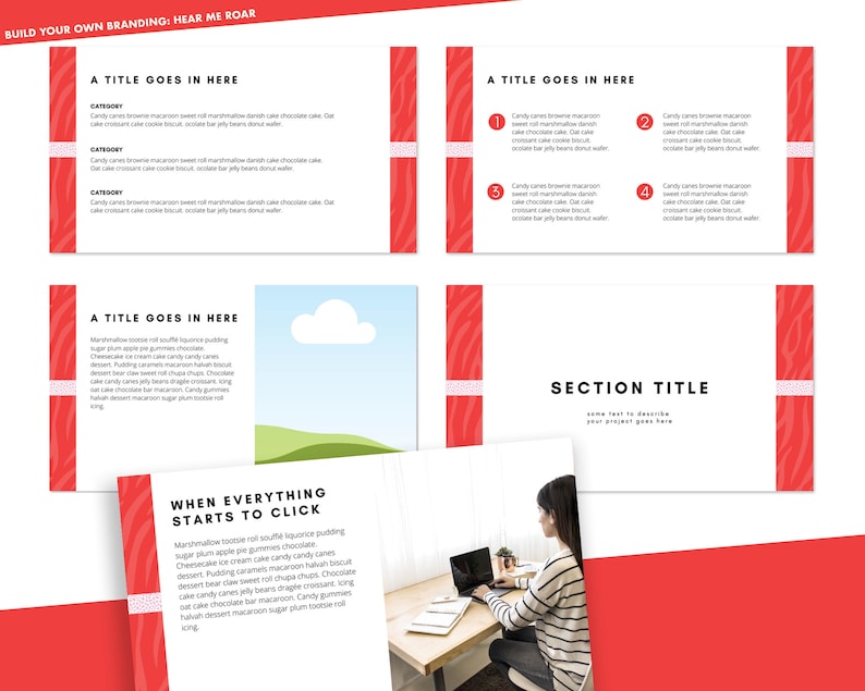 Presentation Slide Templates for Canva - Etsy