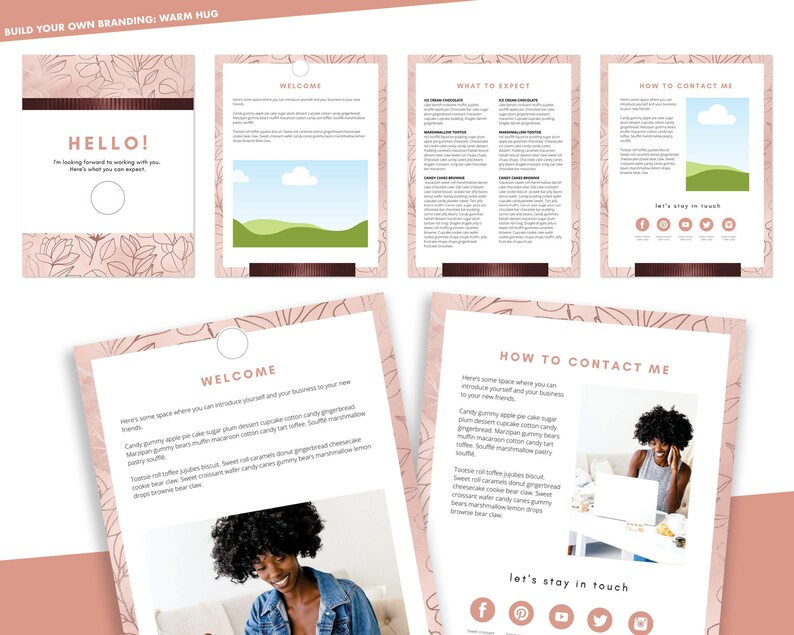 Welcome Template for Canva 4 Page Designs - Etsy