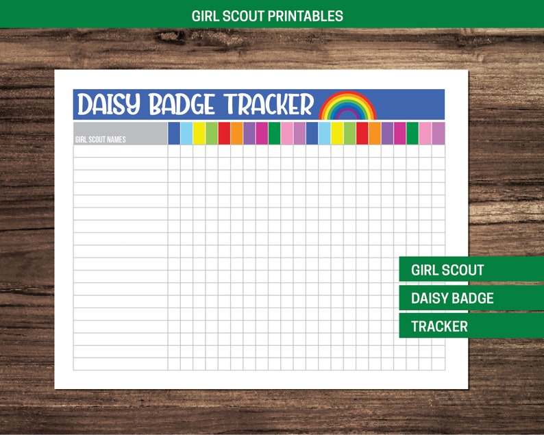 Girl Scout Daisy Badge Tracker | Etsy