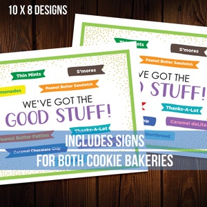 Girl Scout Cookie Booth Signs Bundle - Printable - Etsy