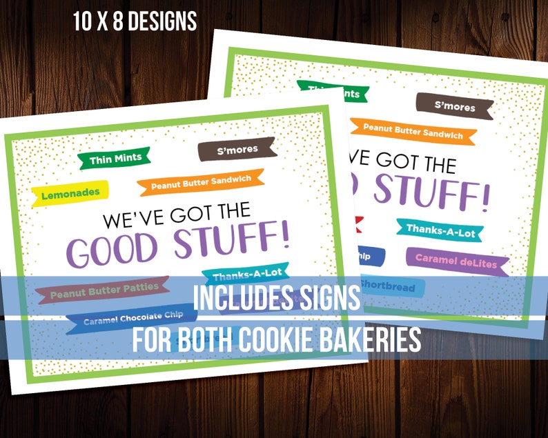 Girl Scout Cookie Booth Signs Bundle Printable - Etsy