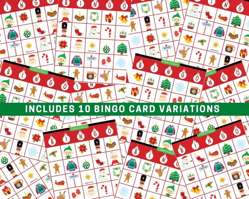 Bingo de Navidad juego imprimible - Etsy España