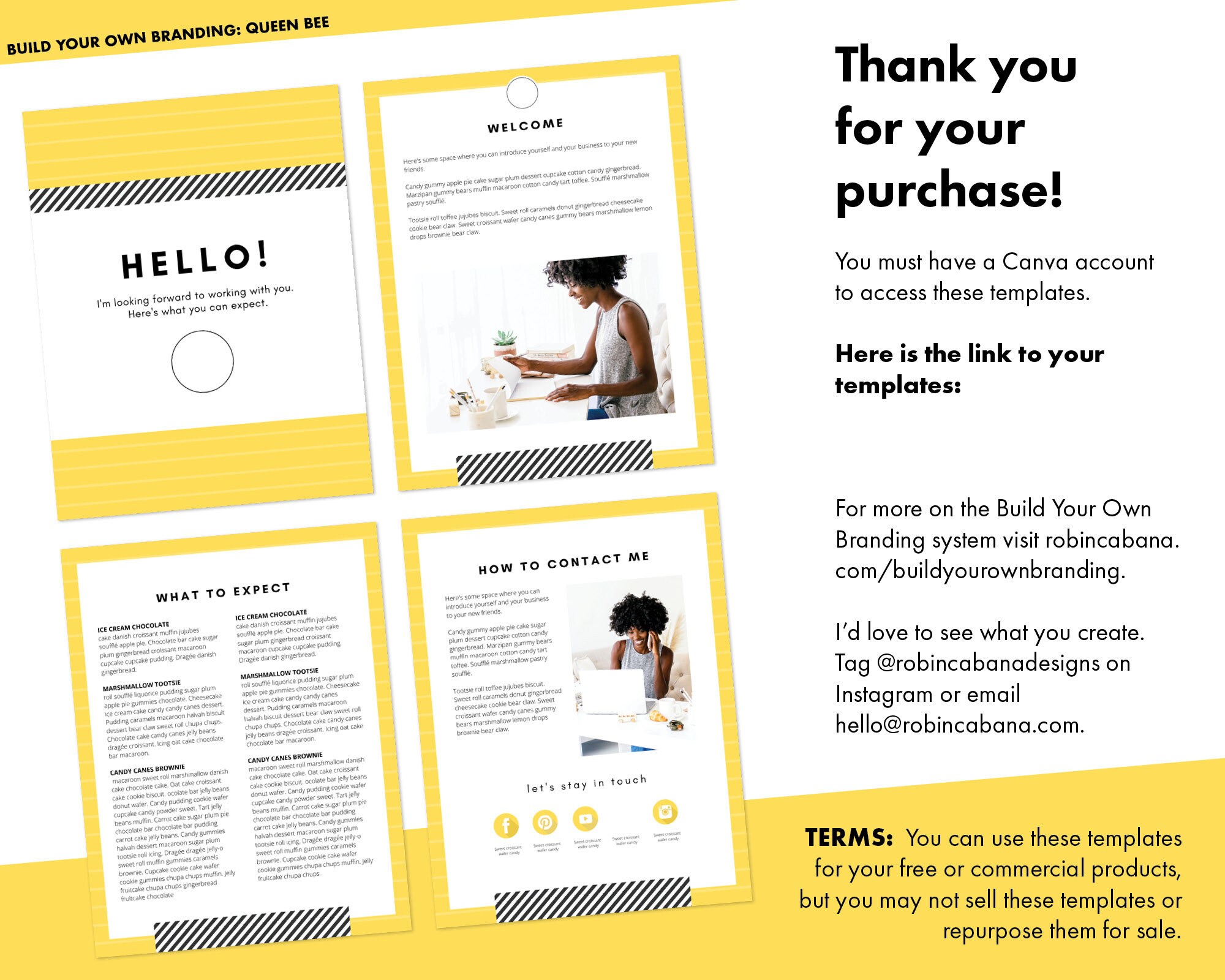 Welcome Kit Template for Canva 4 Page Designs | Etsy