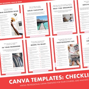Check List Template for Canva 4 Page Designs - Etsy