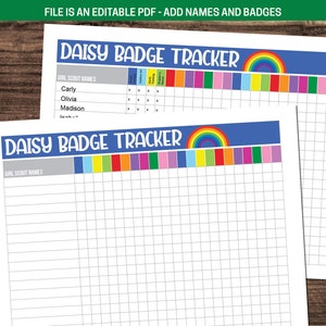 Girl Scout Daisy Badge Tracker - Etsy