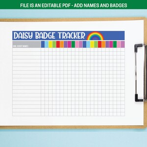 Girl Scout Daisy Badge Tracker - Etsy