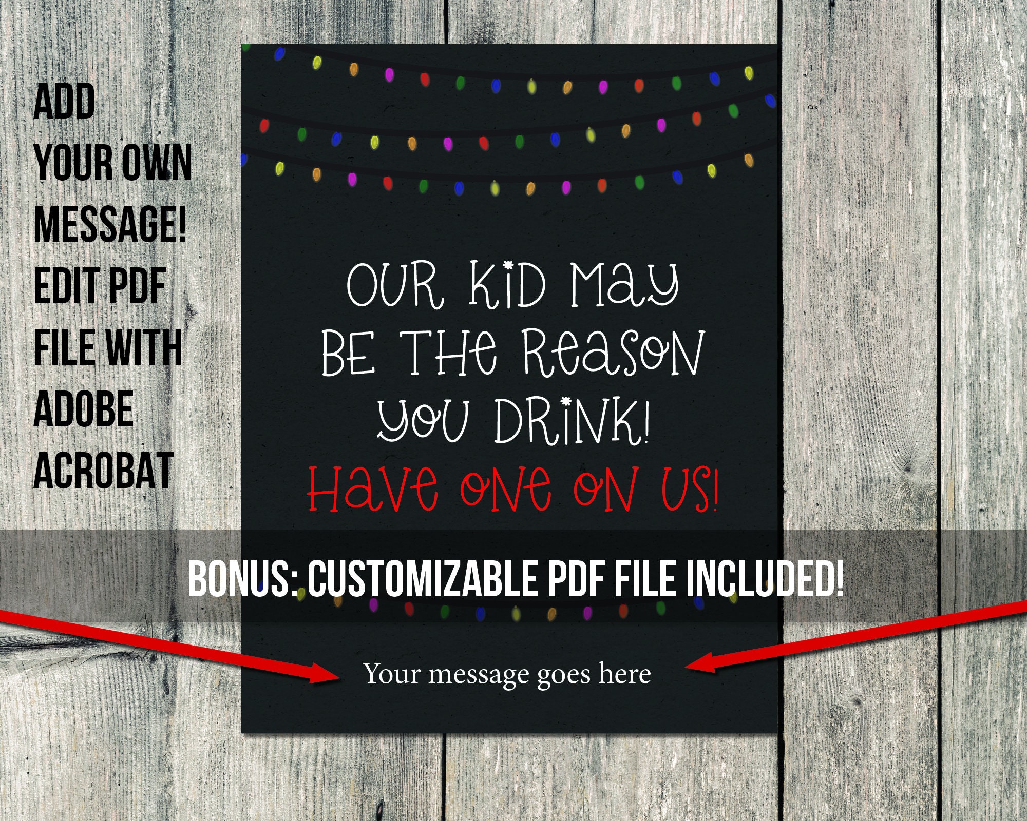 Teacher Gift Printable Christmas Wine Label customizable - Etsy