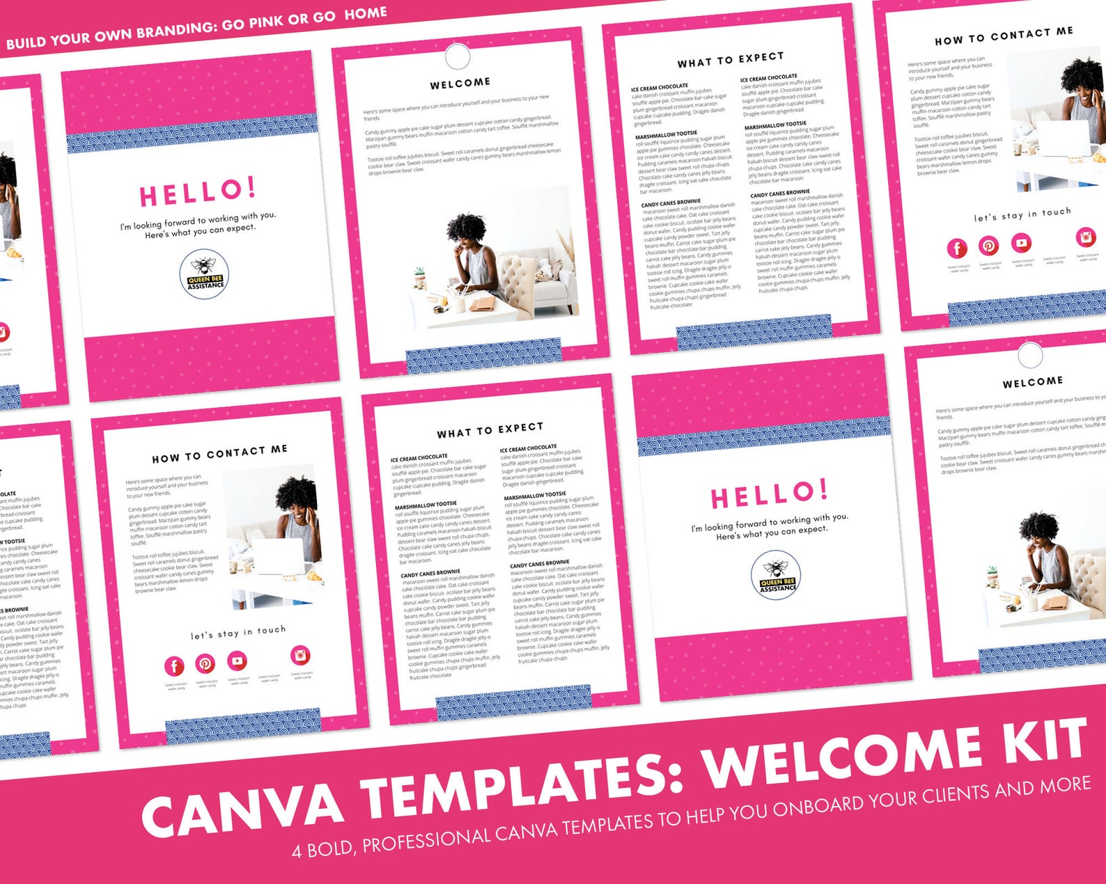 Welcome Kit Template for Canva 4 Page Designs - Etsy