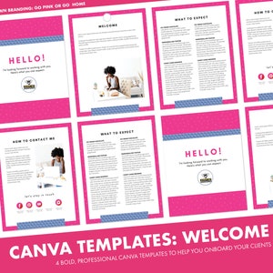 Welcome Kit Template for Canva 4 Page Designs - Etsy