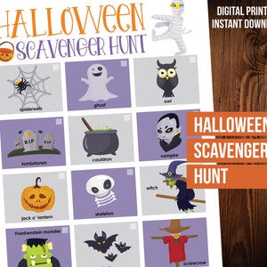 Halloween Scavenger Hunt for Kids - Printable Game - Etsy