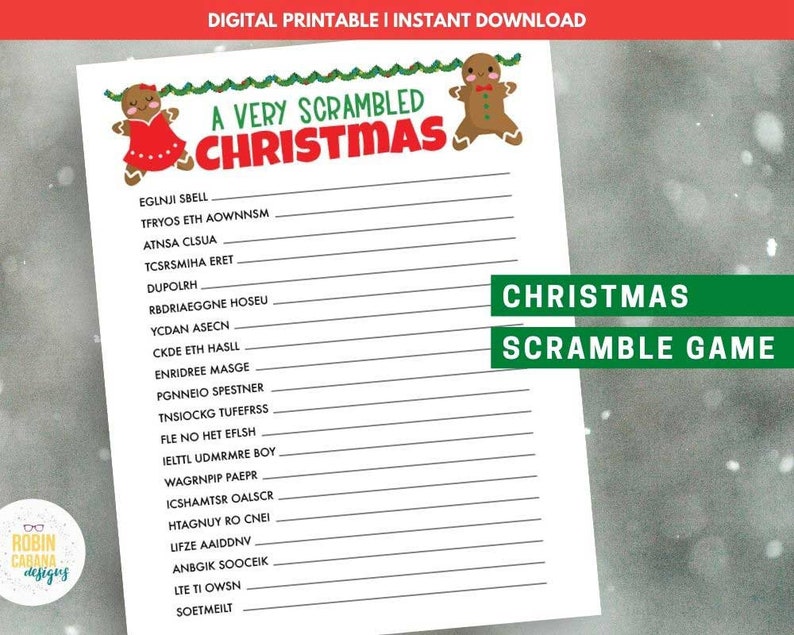 Christmas Games - 4 Game Printable Bundle - Etsy