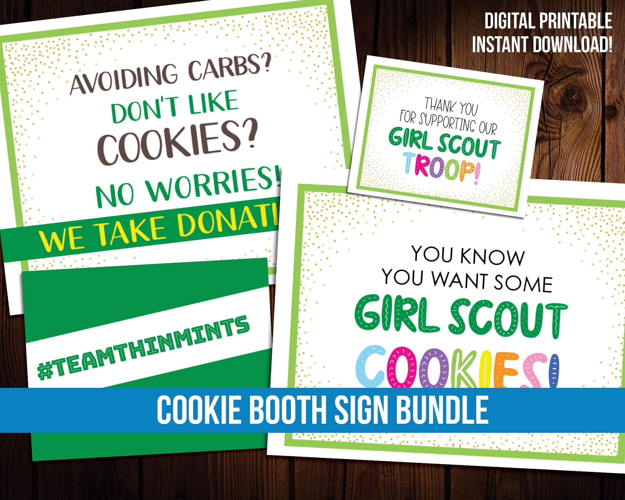 Girl Scout Cookie Booth Signs Bundle Printable - Etsy