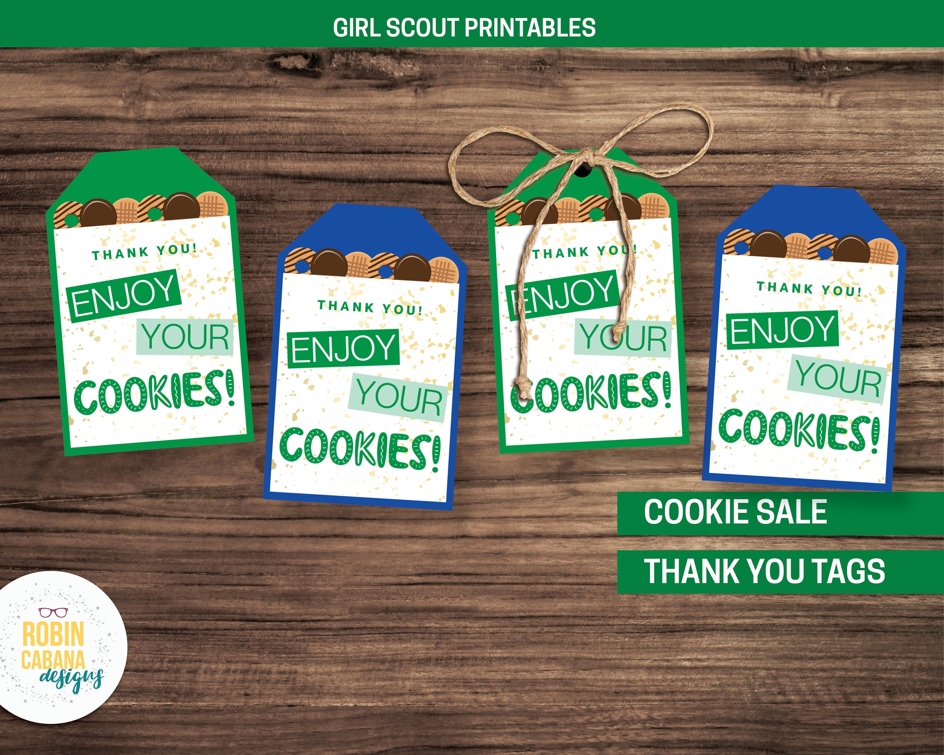 Girl Scout Cookie Thank You Tag - Printables - Etsy
