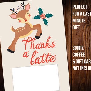 Thanks a Latte Gift Card Bundle - Cute Christmas Critters - Etsy