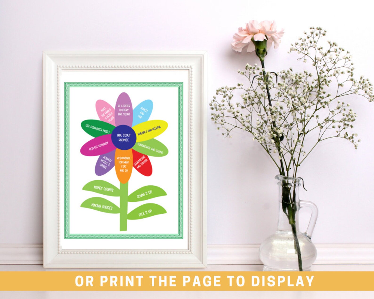 Girl Scout Daisy Petals Chart & Coloring Page - Etsy Canada