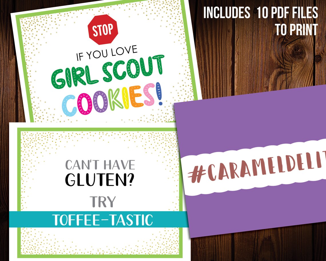 Girl Scout Cookie Booth Signs Bundle Printable - Etsy