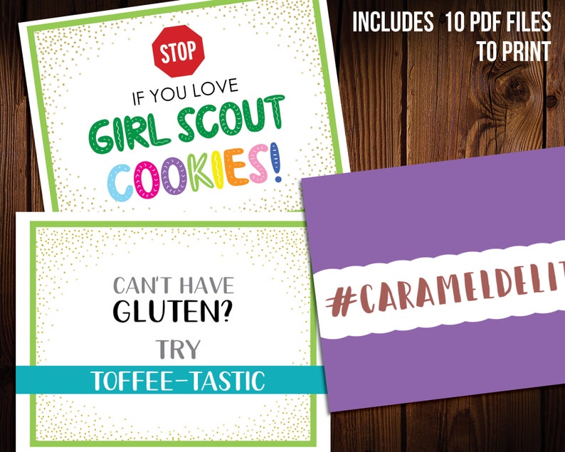 Girl Scout Cookie Booth Signs Bundle Printable - Etsy