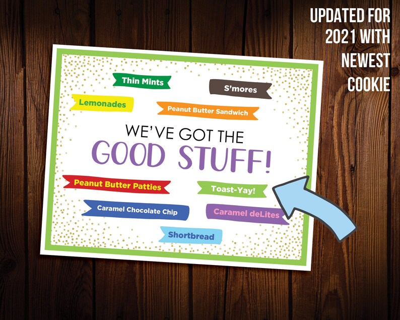 Girl Scout Cookie Booth Signs Bundle Printable | Etsy