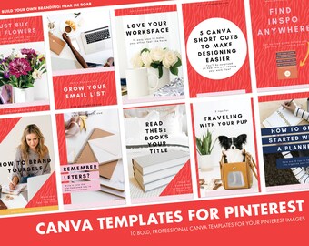 Canva Templates for Pinterest 100 Ready to Edit & Fully Customizable ...